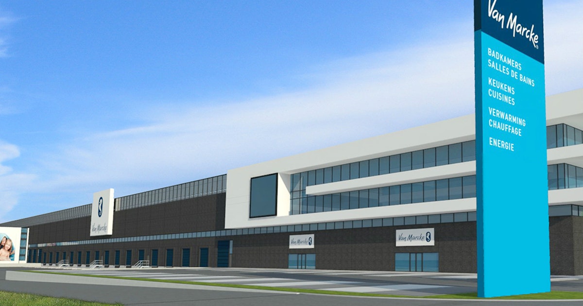 Van Marcke bouwt nieuw distributiecentrum in Kortrijk | Gondola Van Marcke bouwt nieuw distributiecentrum in Kortrijk | Gondola